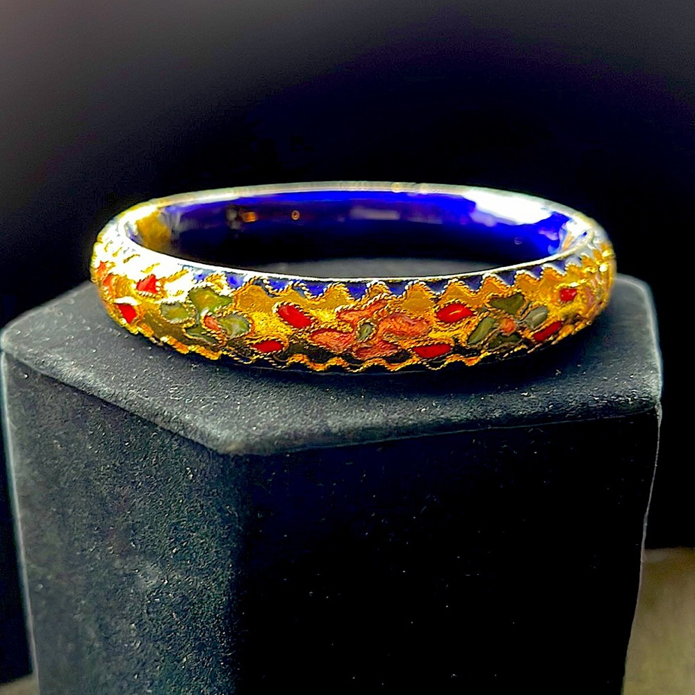 Authentic Vintage Chinese Cloisonne Bracelet (With Cl… - Gem
